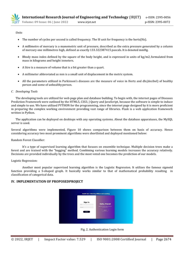 “Detection of Diseases using Machine Learning” | PDF