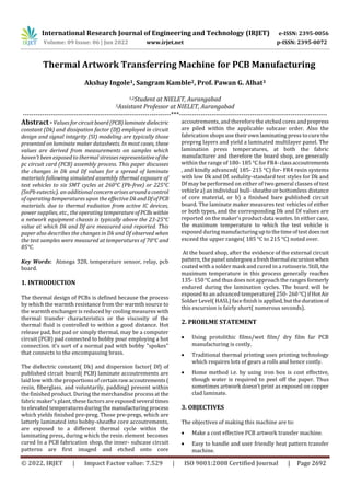 Thermal Artwork Transferring Machine for PCB Manufacturing | PDF