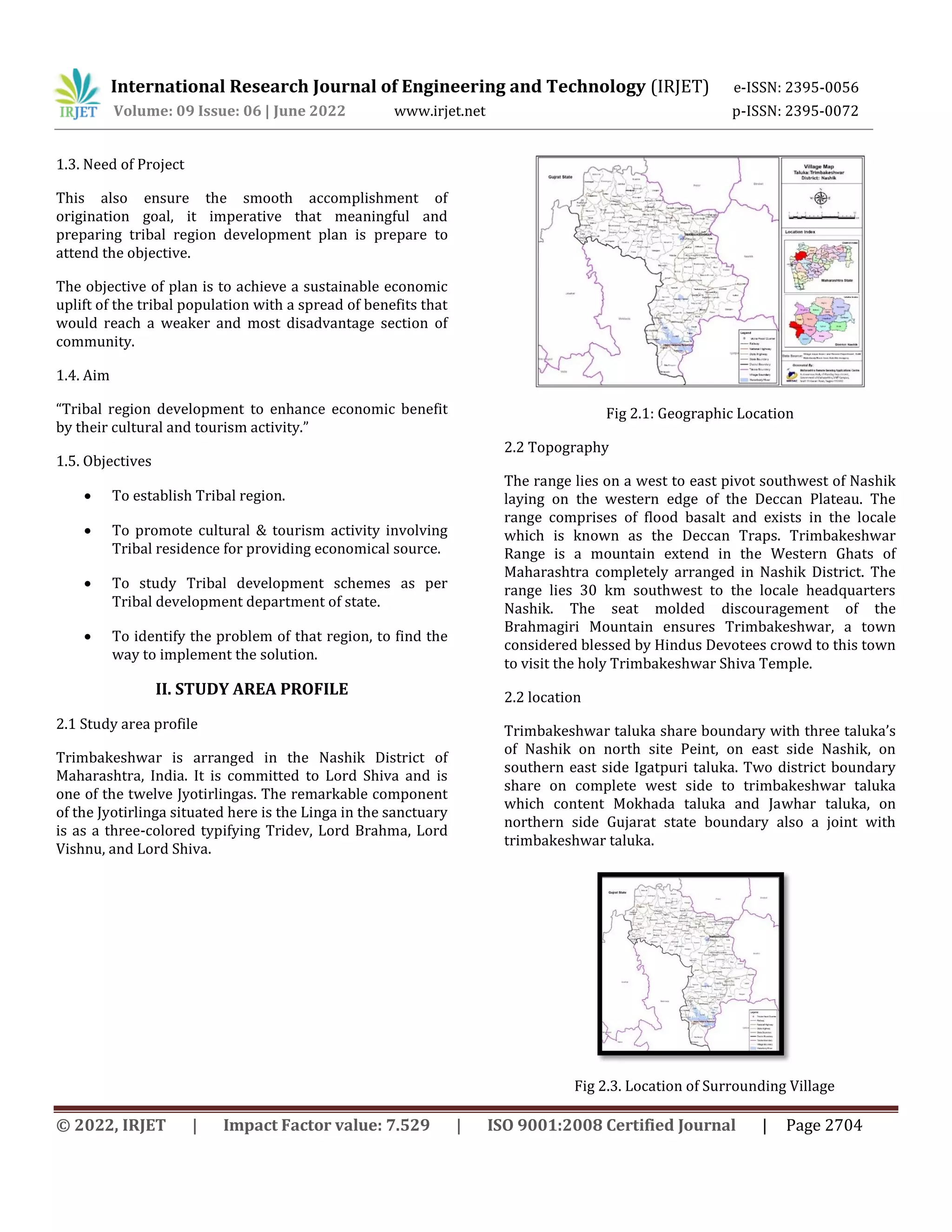 Tribal Region Development: Trimbakeshwar Taluka | PDF