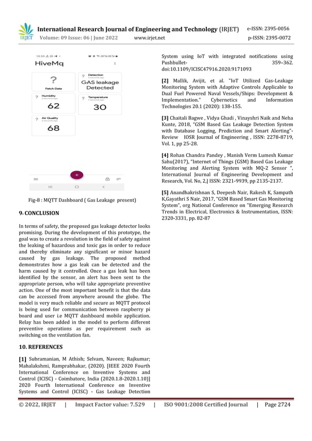 Gas Leakage Detection, Prediction & Alert System Using Raspberry Pi & Cloud Computing | PDF