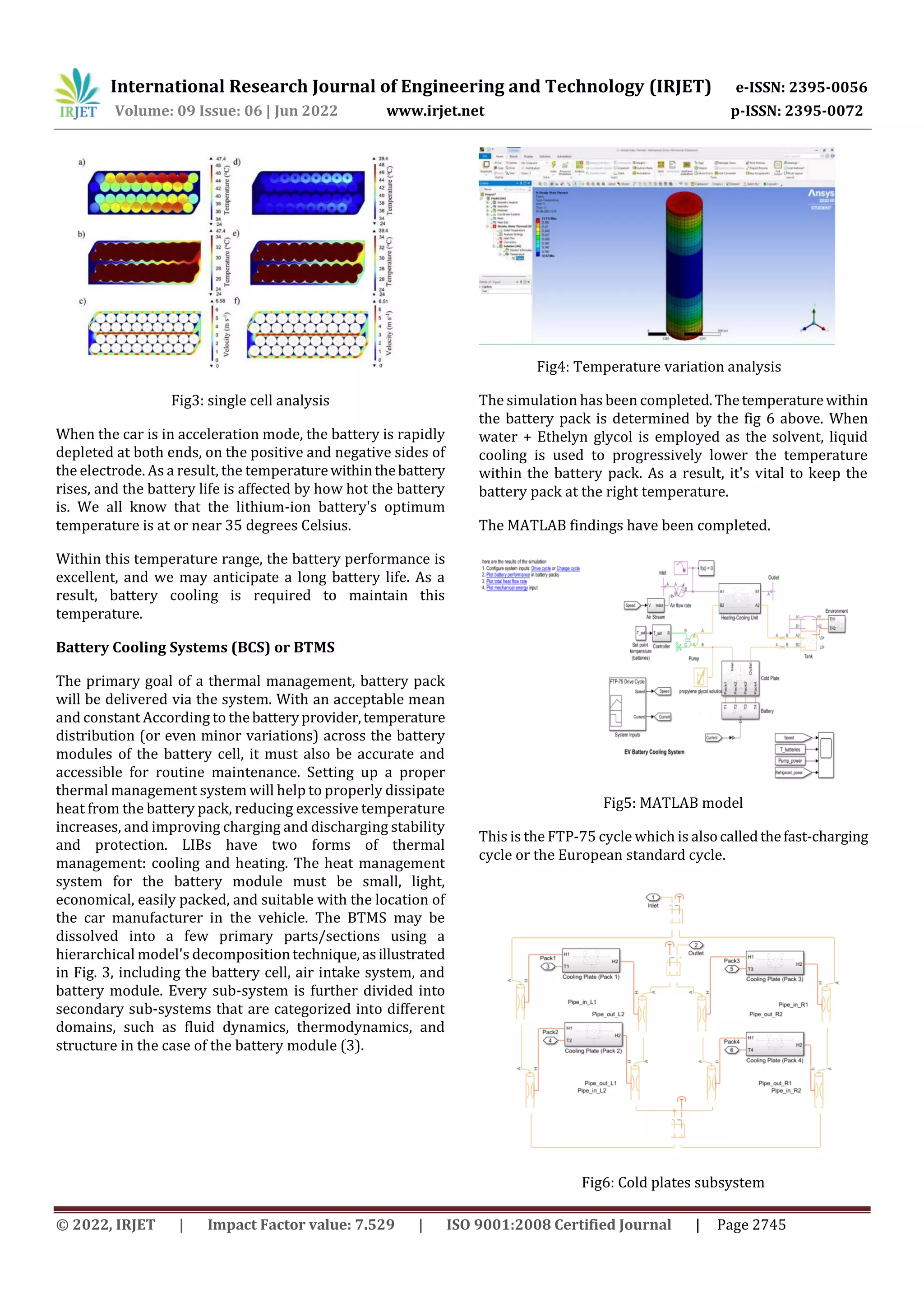 “Optimization of battery Cooling system for electric vehicle using Simulation” | PDF