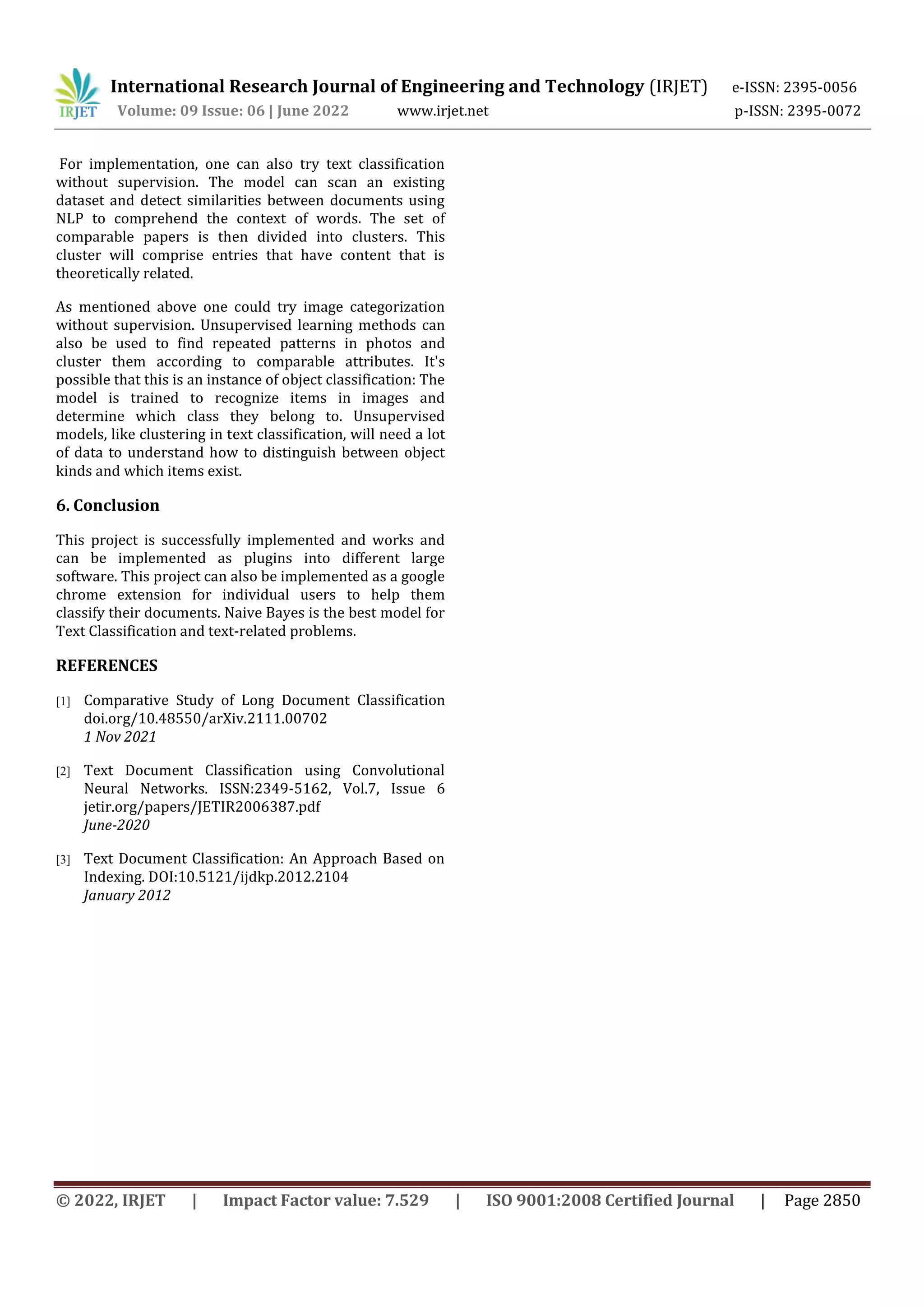 Text Document Classification System | PDF