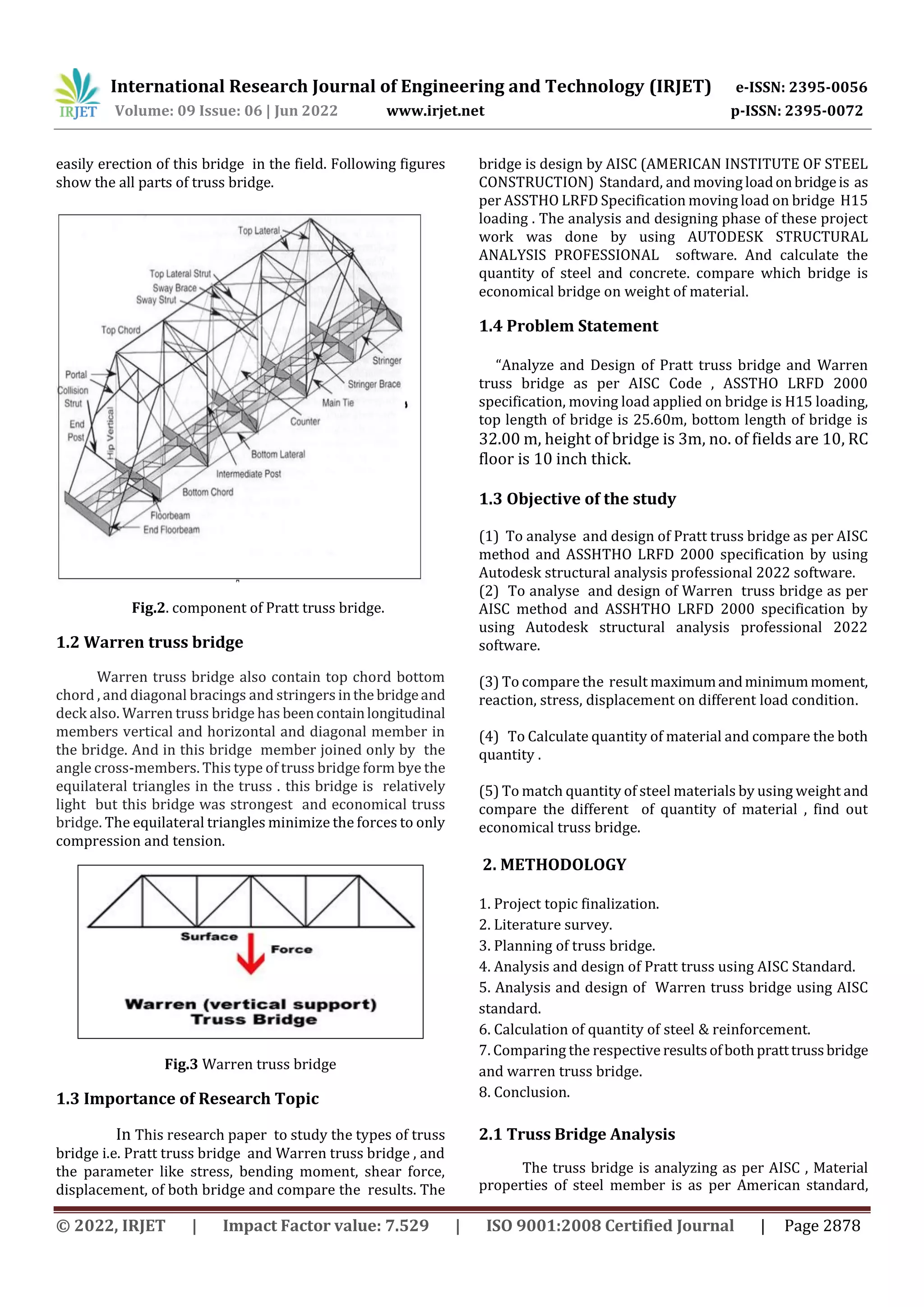 “Comparative Analysis And Design Of Pratt Truss Bridge And Warren Truss ...