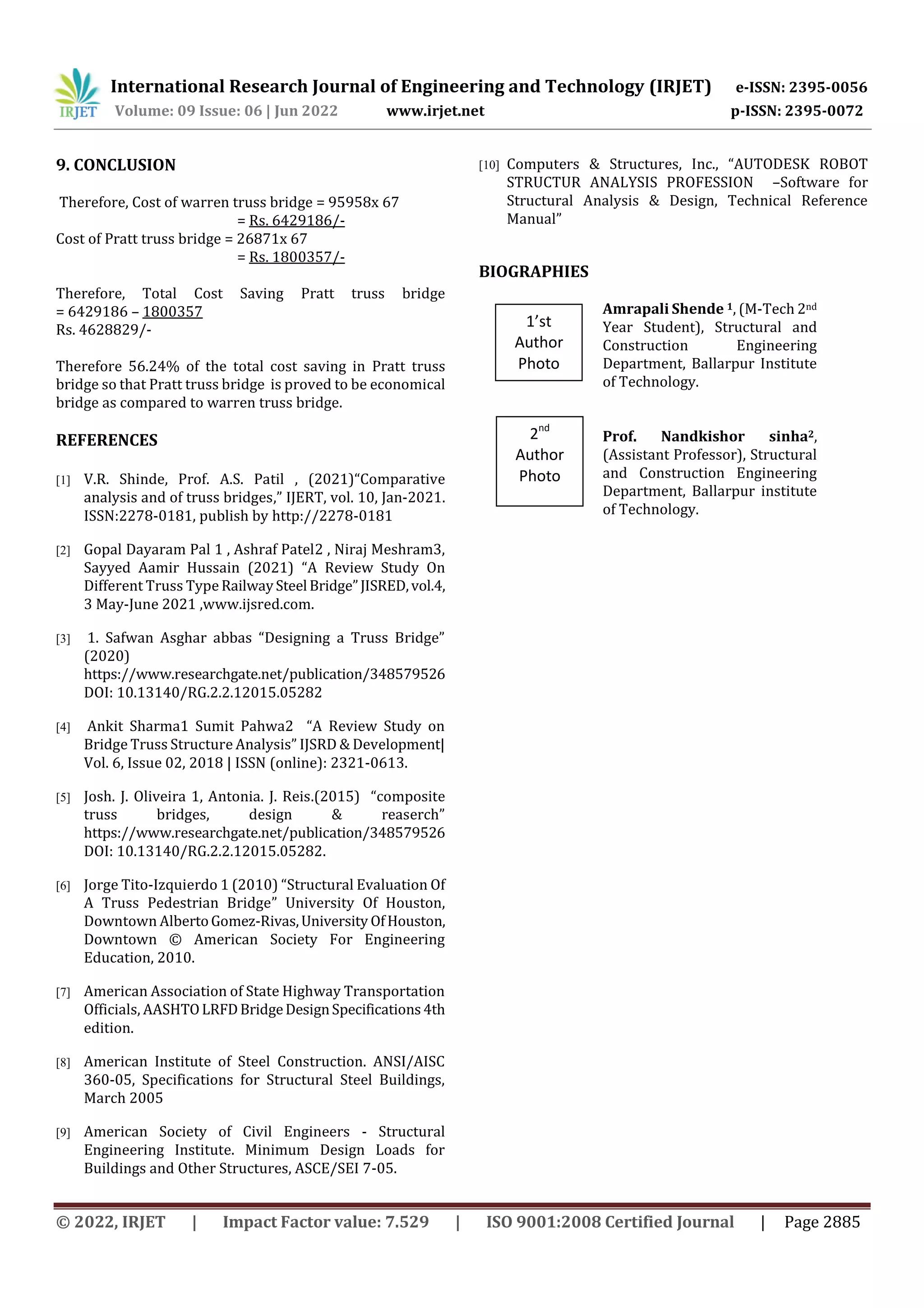 “Comparative Analysis And Design Of Pratt Truss Bridge And Warren Truss Bridge As Per AISC, And ...