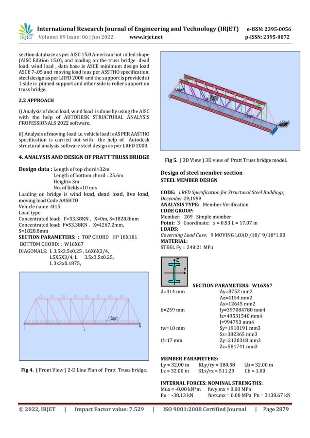 “Comparative Analysis And Design Of Pratt Truss Bridge And Warren Truss ...