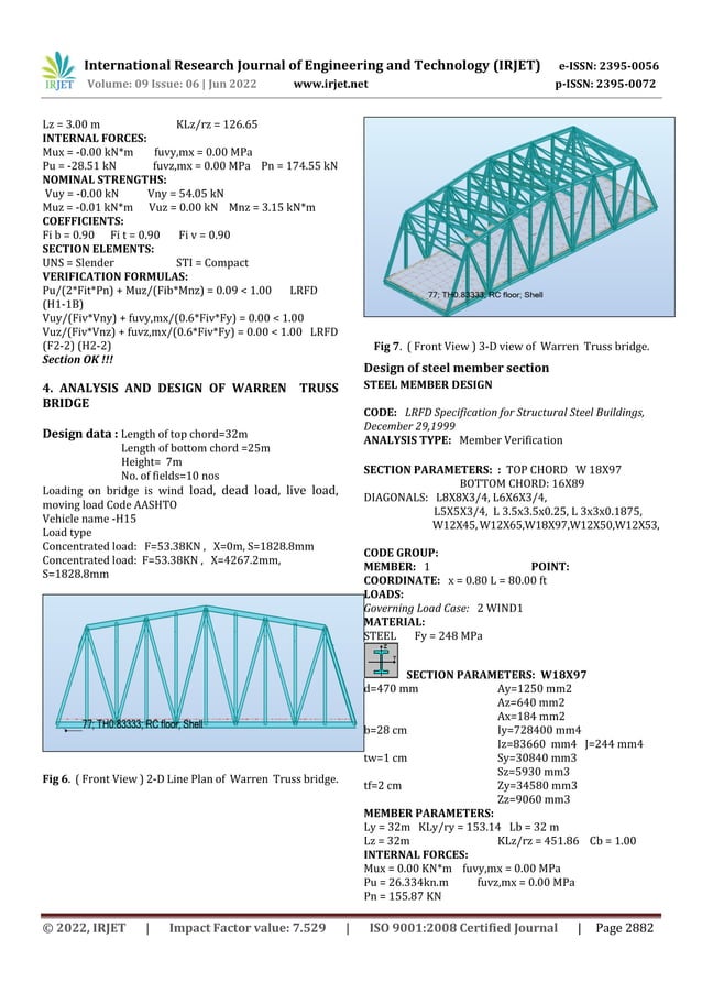 “comparative Analysis And Design Of Pratt Truss Bridge And Warren Truss Bridge As Per Aisc And