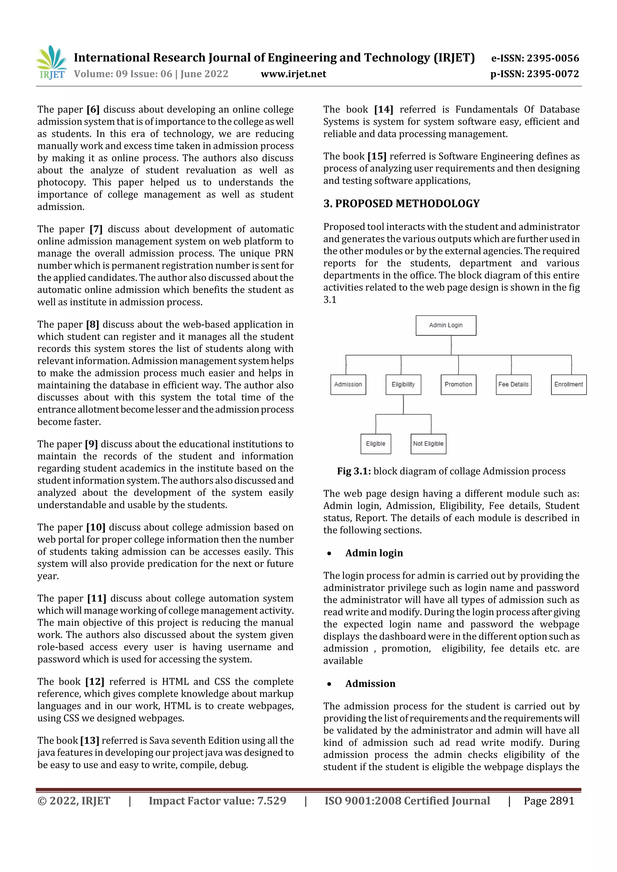 AUTOMATION OF COLLEGE ADMISSION PROCESS | PDF