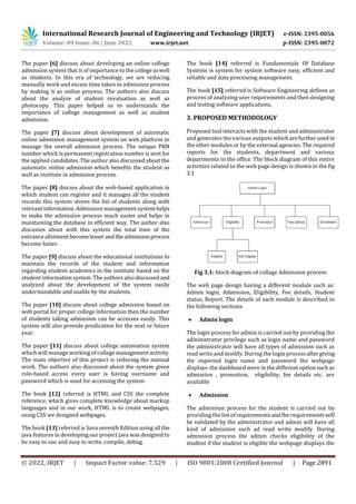 AUTOMATION OF COLLEGE ADMISSION PROCESS | PDF