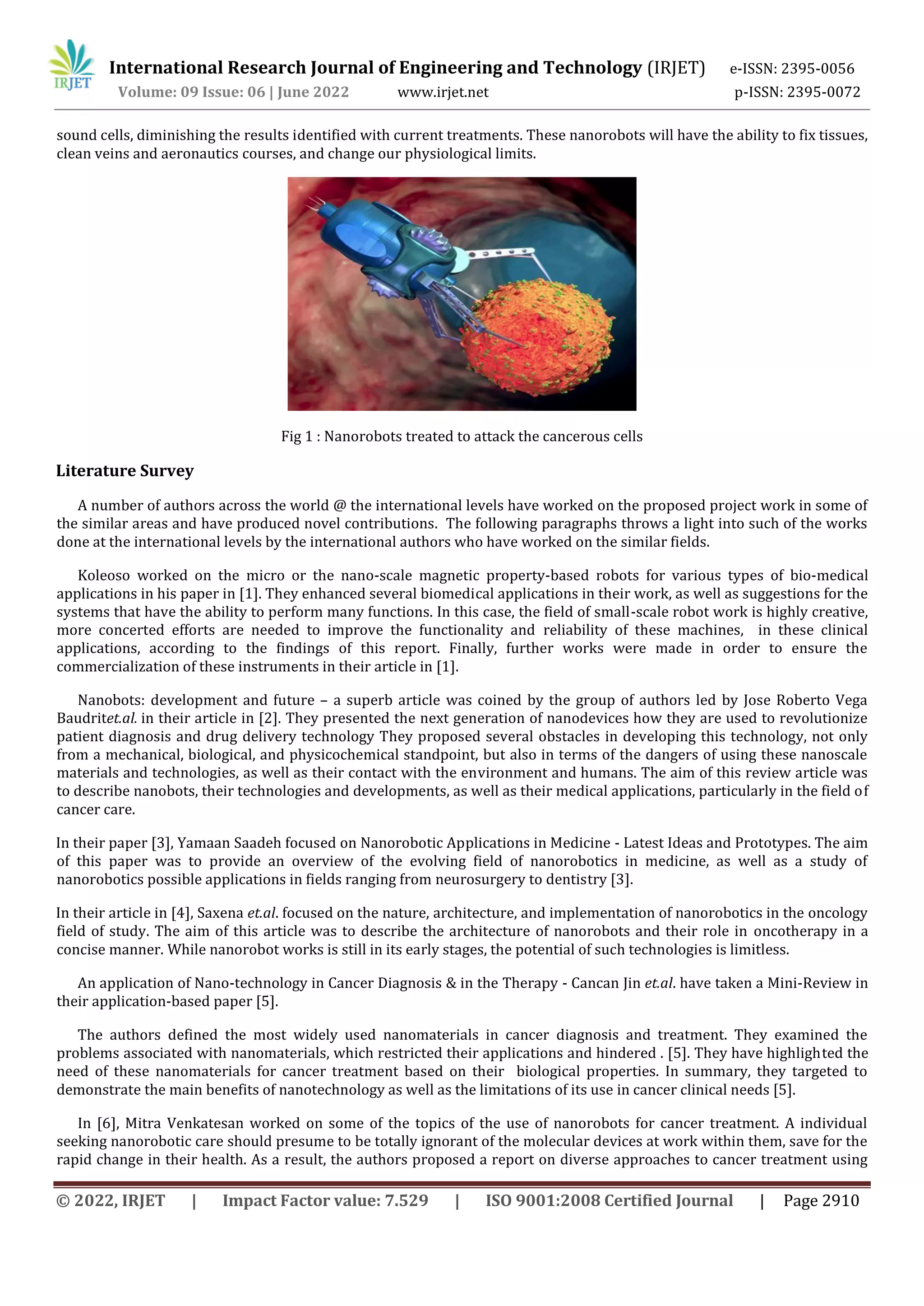 Simulation of nanobot for diagnostic application development in the ...