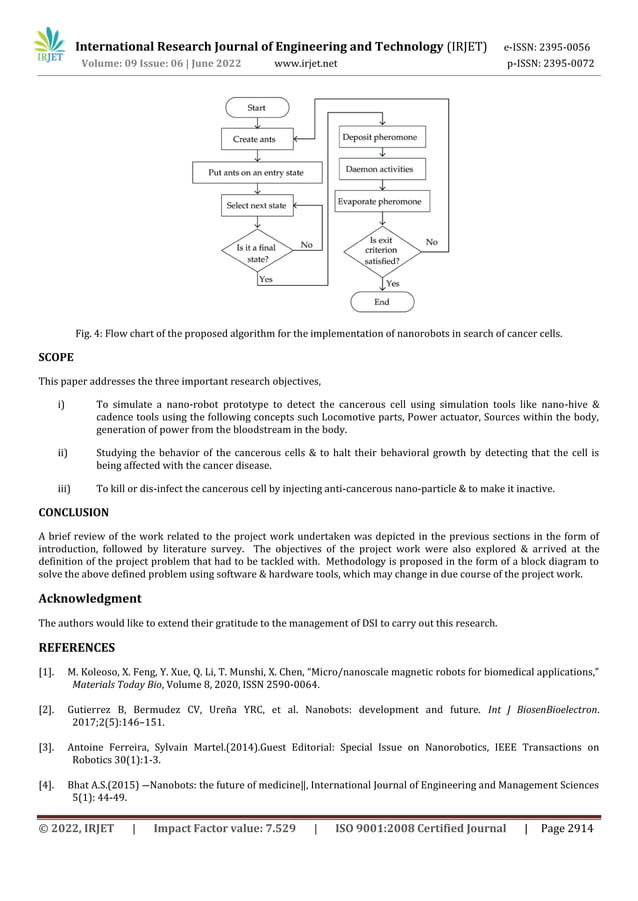 Simulation of nanobot for diagnostic application development in the field of biomedical ...