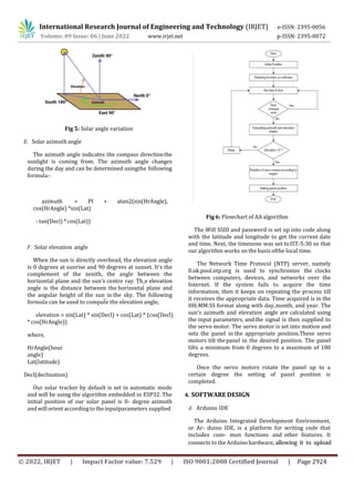 Astronomical Almanac’s Algorithm Based Dual Axis Solar Tracker | PDF