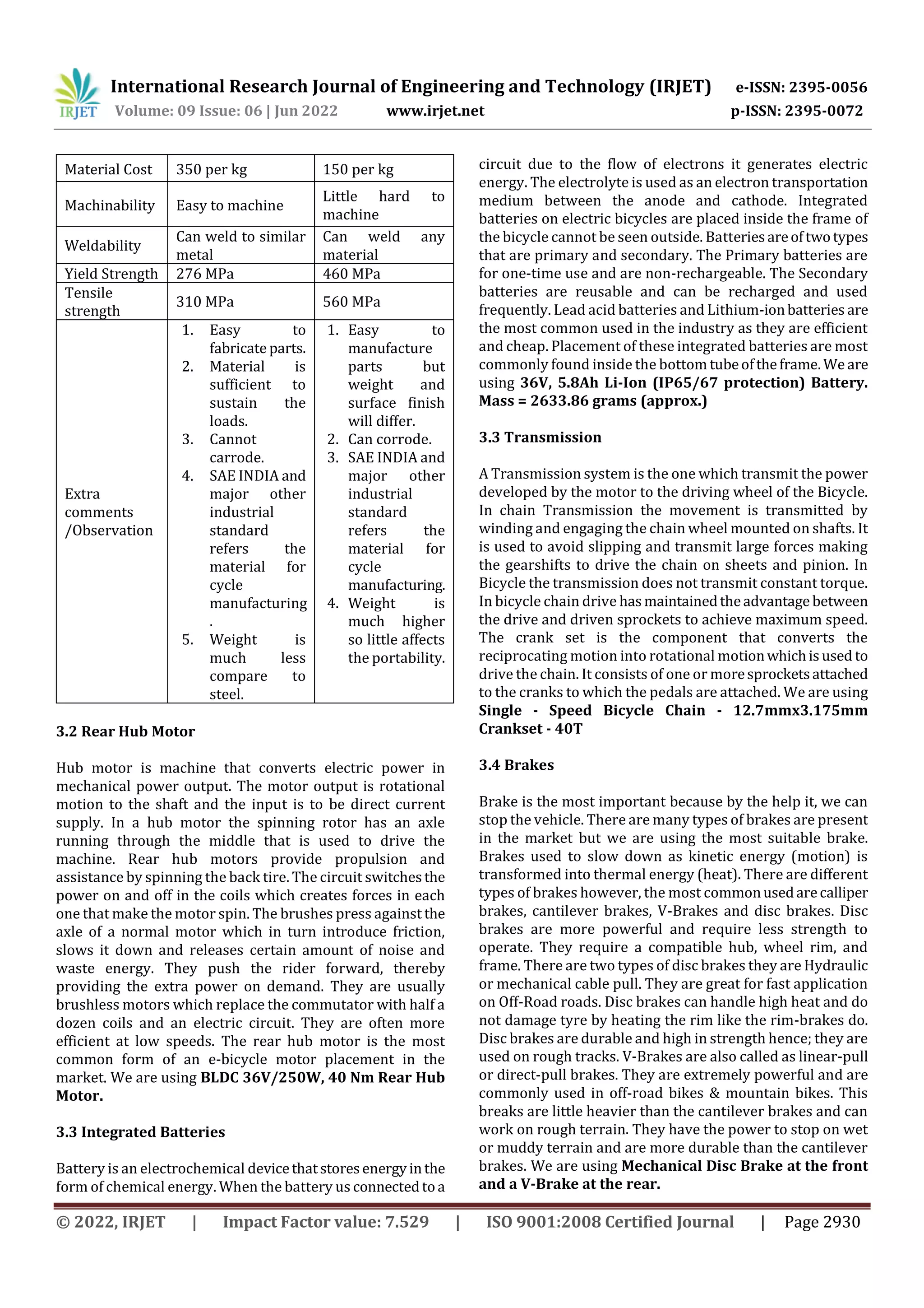 Design & Analysis of foldable E-Bicycle | PDF