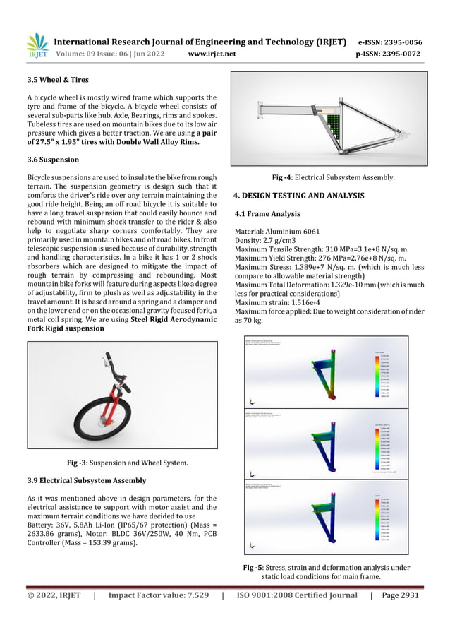 Design & Analysis of foldable E-Bicycle | PDF | Sports Equipment | Sports