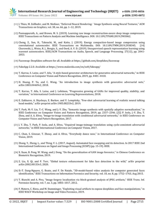 A SURVEY ON DEEPFAKES CREATION AND DETECTION | PDF | Graphics Software | Computer Software and ...