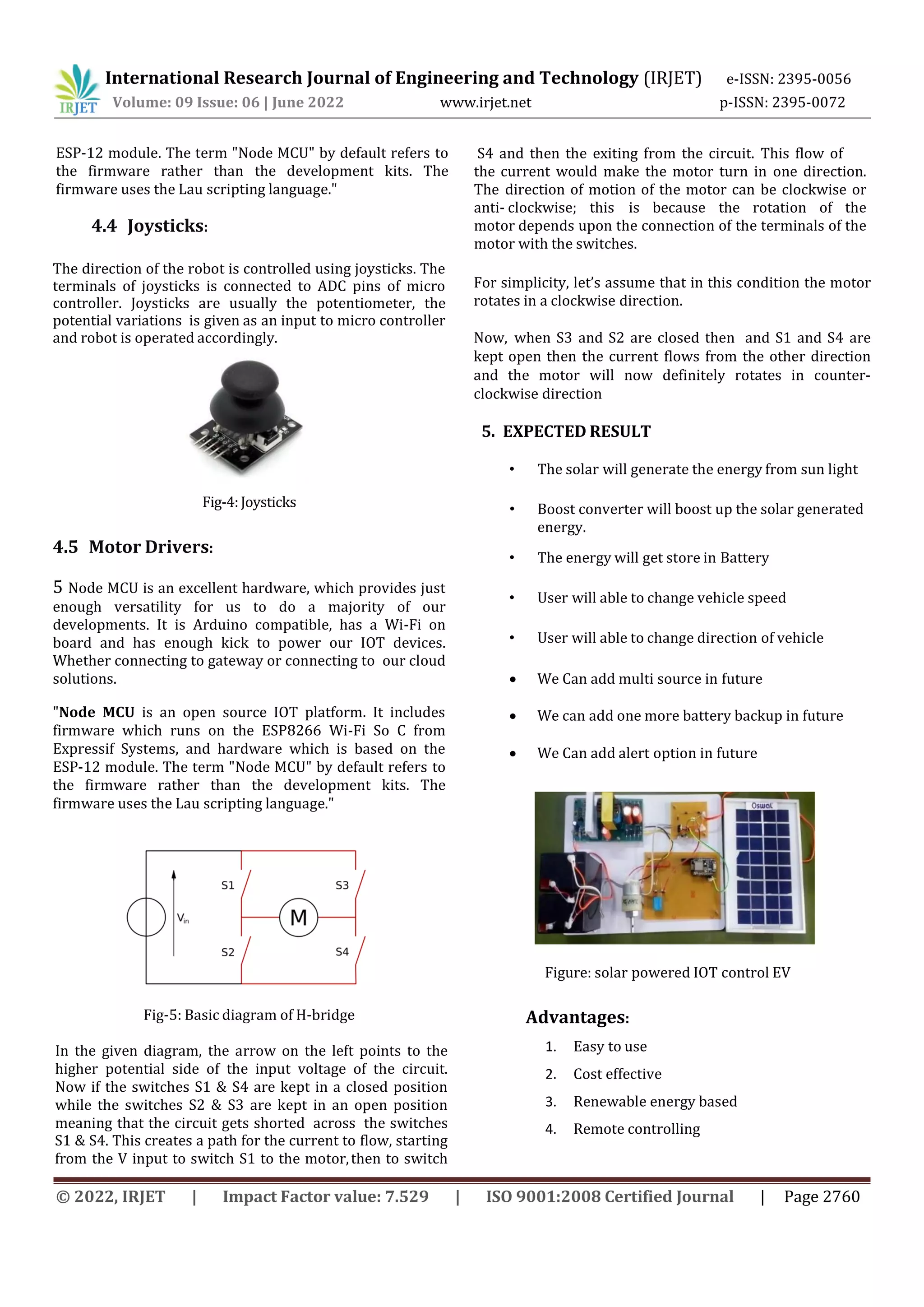 Solar based IOT controlled EV | PDF