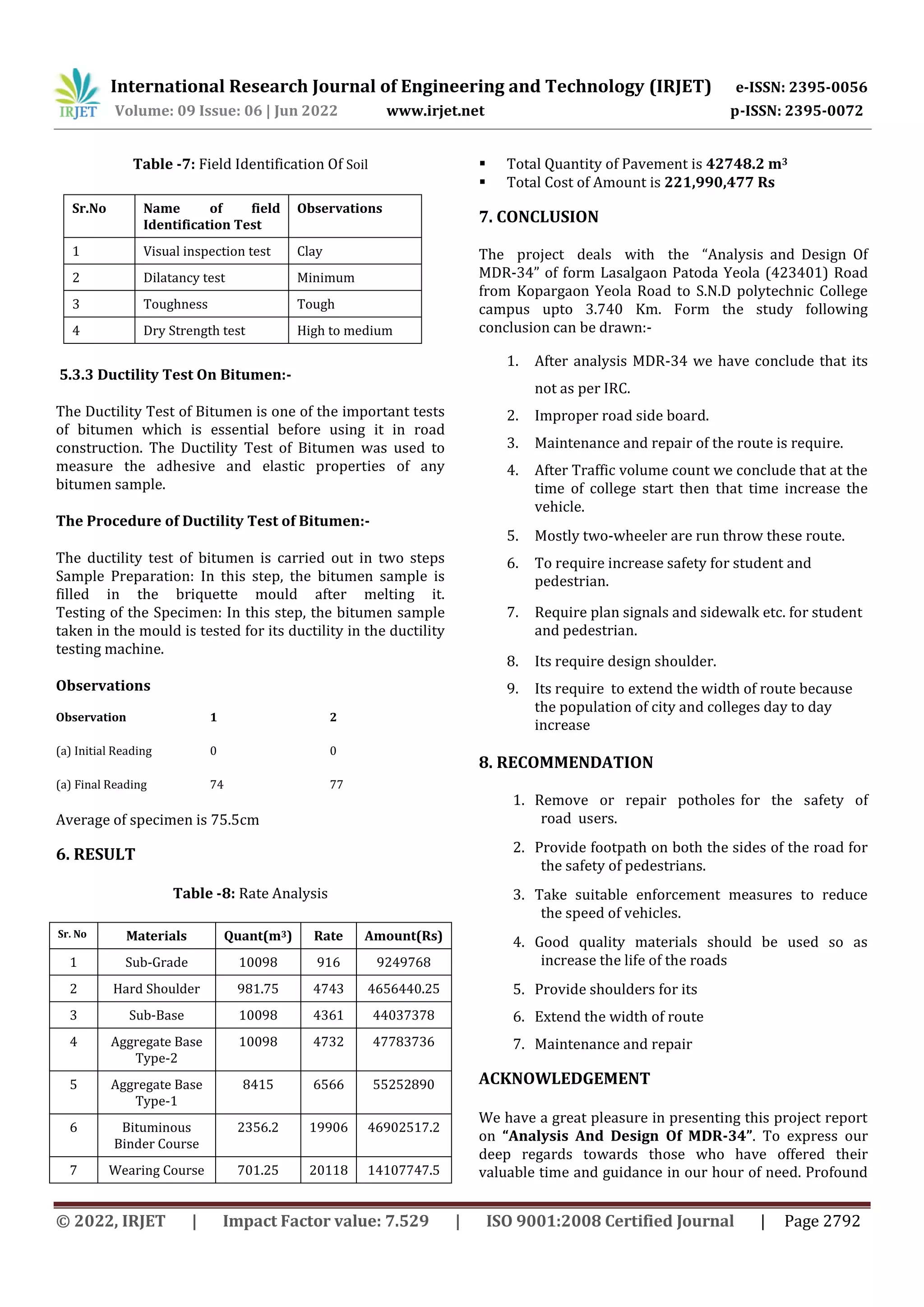 “ANALYSIS AND DESIGN OF MDR-34” | PDF