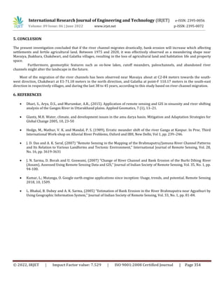 TEMPORAL MAPPING AND MONITORING DYNAMICS OF PANDU RIVER UTTAR PRADESH USING REMOTE SENSING AND ...