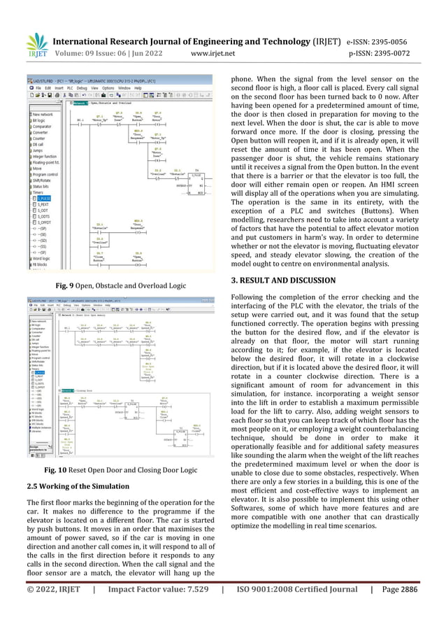 Simulation and Modelling of 3-Floor Elevator System using PLC | PDF