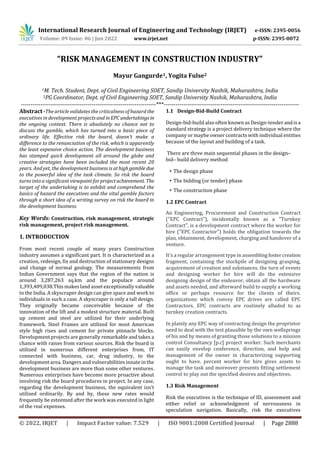 “RISK MANAGEMENT IN CONSTRUCTION INDUSTRY” | PDF