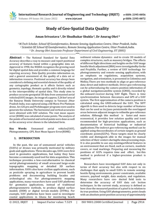 Study of Geo-Spatial Data Quality | PDF