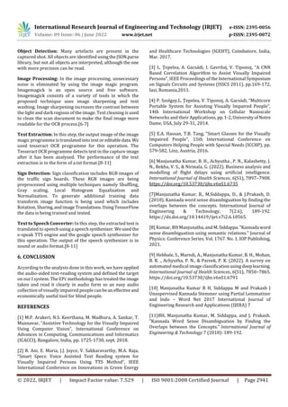 An Assistive System for Visually Impaired People | PDF