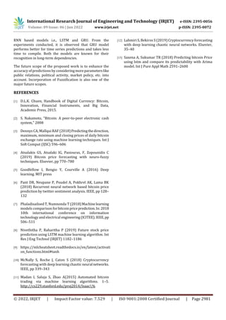 A Deep Learning Approach for Crypto Price Prediction | PDF