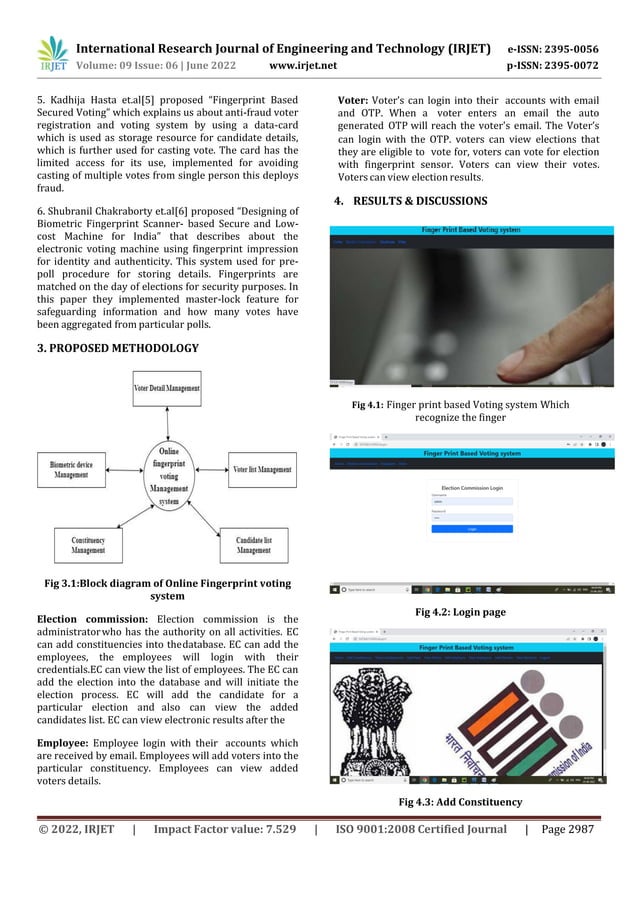 ONLINE FINGERPRINT VOTING SYSTEM | PDF | Elections | Politics