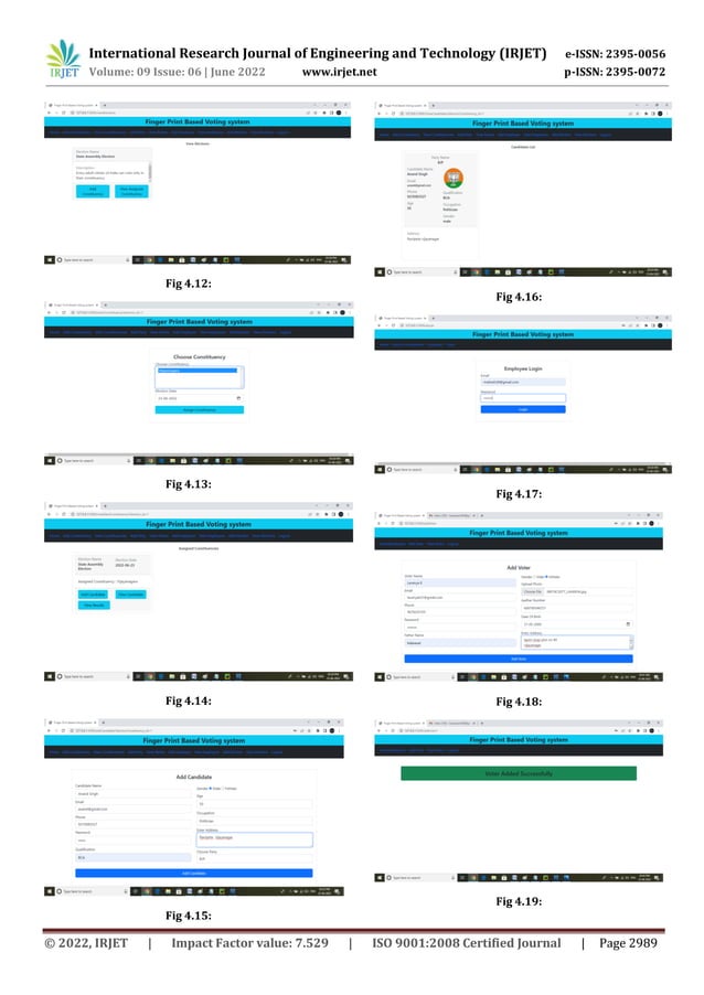 ONLINE FINGERPRINT VOTING SYSTEM | PDF | Elections | Politics