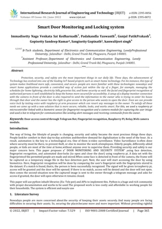 Smart Door Monitoring and Locking system | PDF