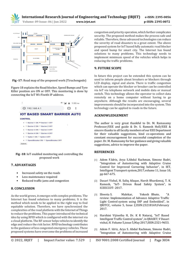 IOT based Fully Automated Speed Bumps and Road Blockers for Smart ...