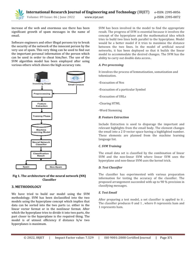 E-Mail Spam Detection Using Supportive Vector Machine | PDF