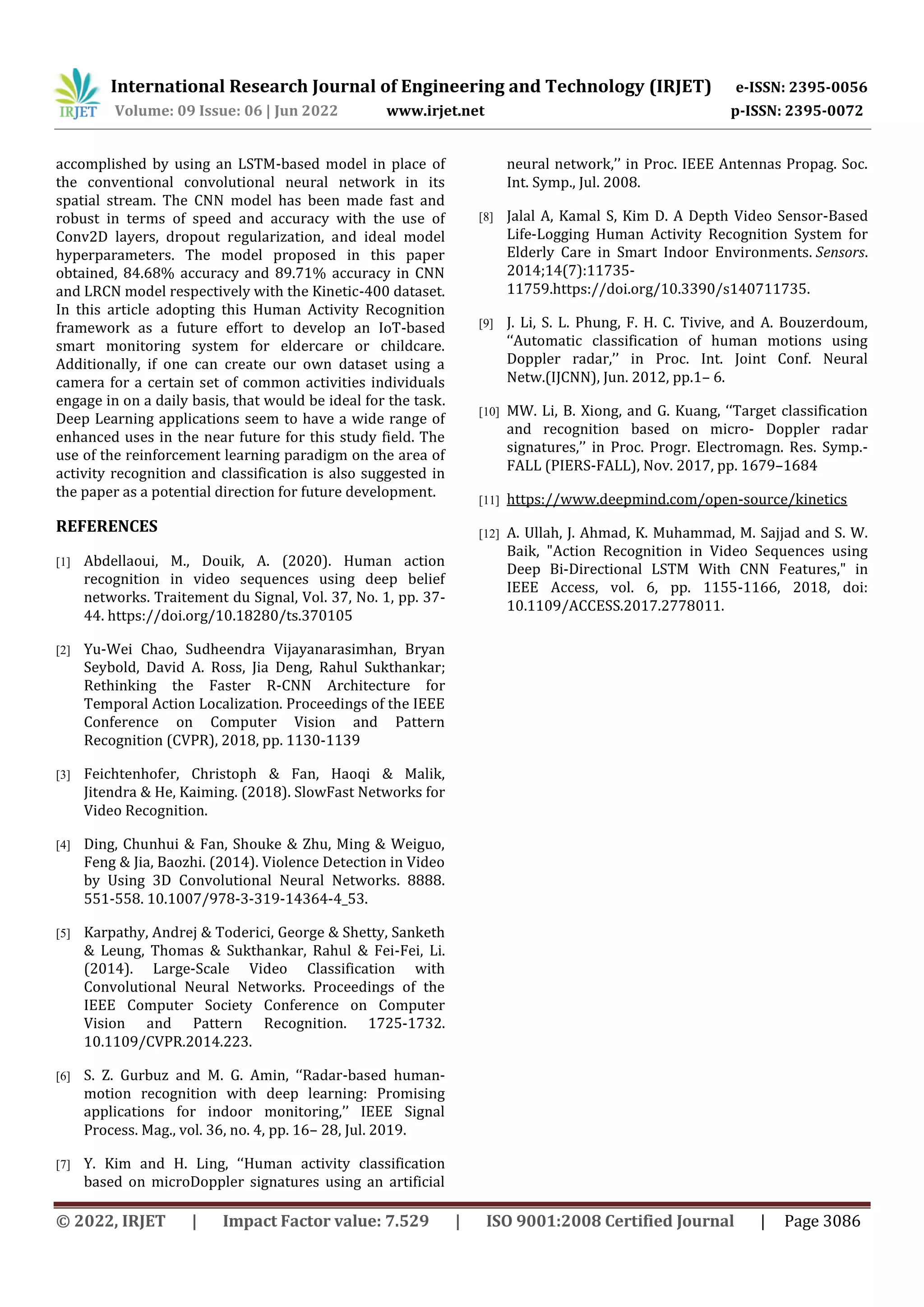 Human Action Recognition Using Deep Learning | PDF