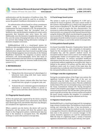 A Review on Biometric-based Systems for Patient Health Record Authentication | PDF