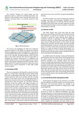 Denial of Service Attacks in Software Defined Networking - A Survey | PDF