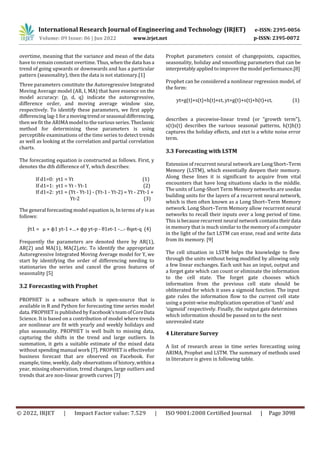 Time Series Weather Forecasting Techniques: Literature Survey | PDF