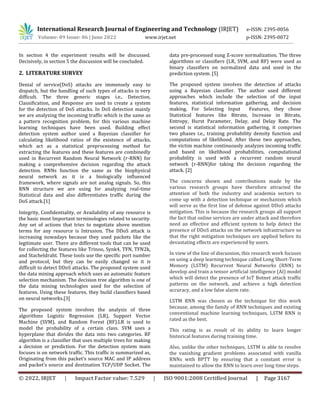 MACHINE LEARNING AND DEEP LEARNING MODEL-BASED DETECTION OF IOT BOTNET ATTACKS. | PDF