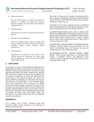 MACHINE LEARNING AND DEEP LEARNING MODEL-BASED DETECTION OF IOT BOTNET ATTACKS. | PDF
