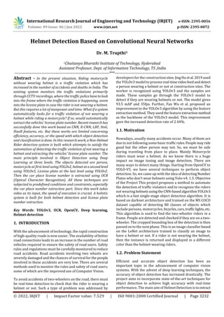 Helmet Detection Based on Convolutional Neural Networks | PDF