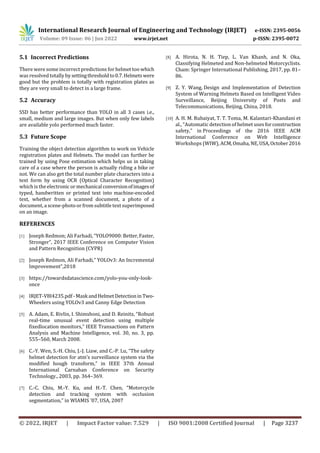 Helmet Detection Based on Convolutional Neural Networks | PDF