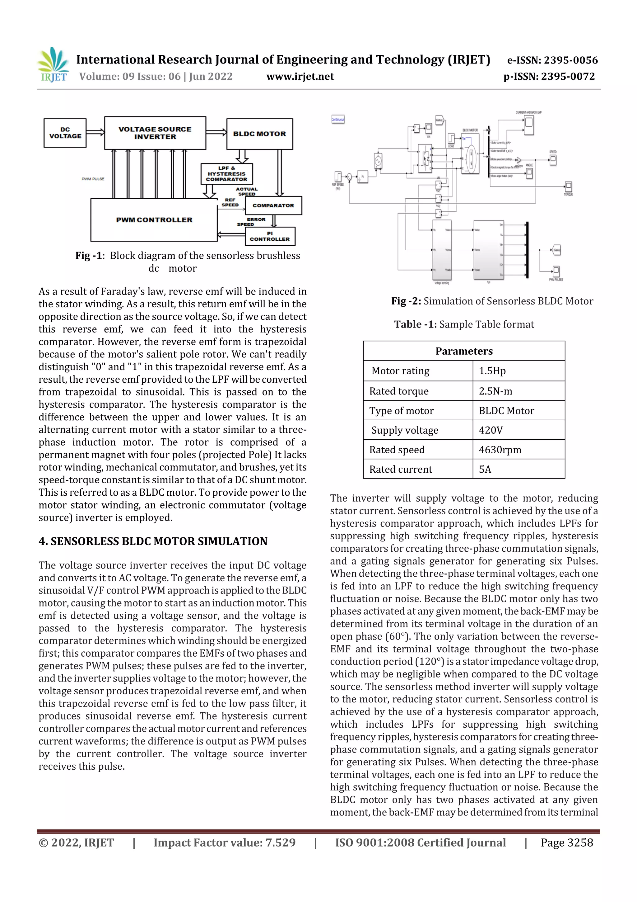 Sensorless Speed Control of Brushless DC Motor by MATLAB | PDF