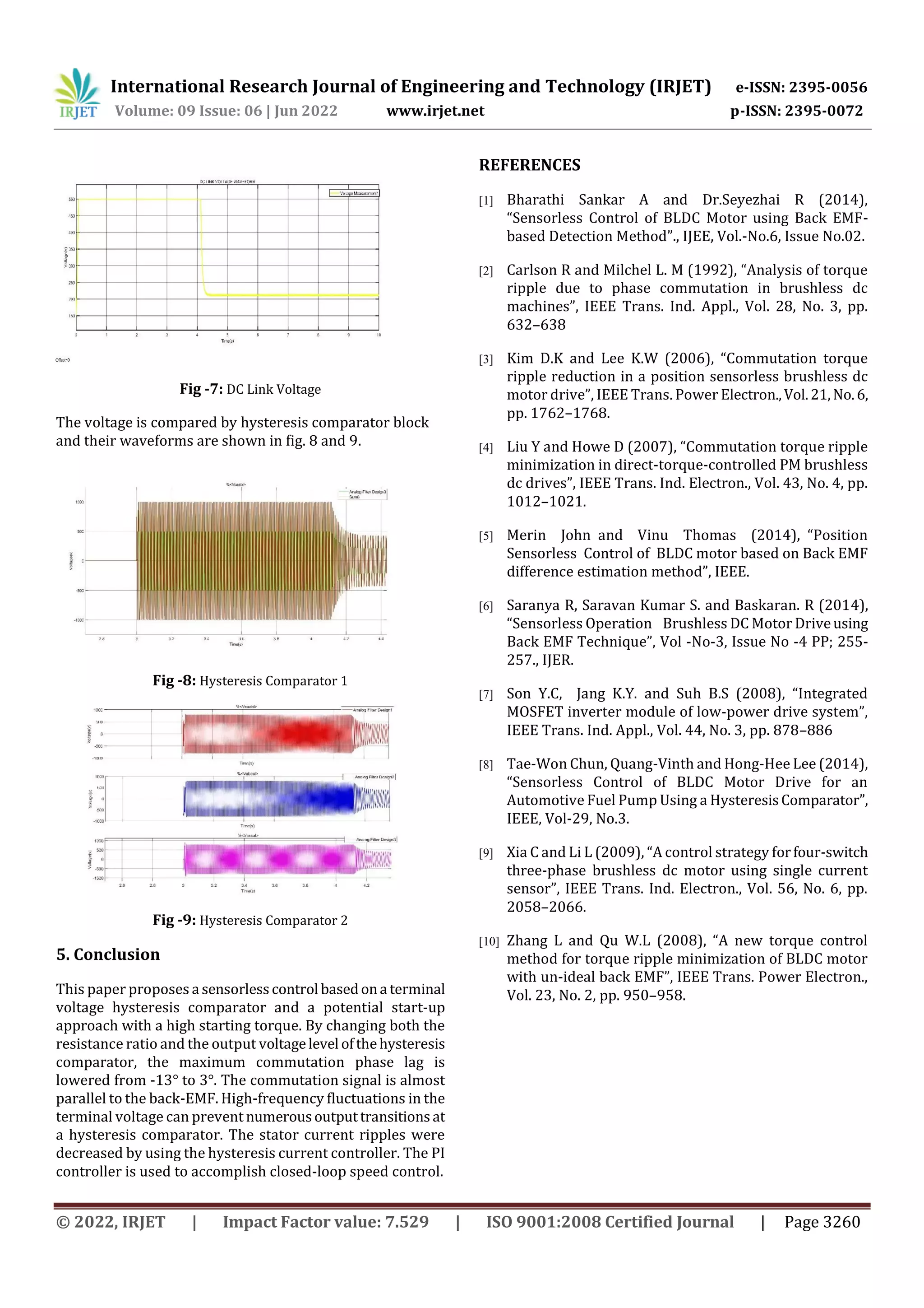 Sensorless Speed Control of Brushless DC Motor by MATLAB | PDF
