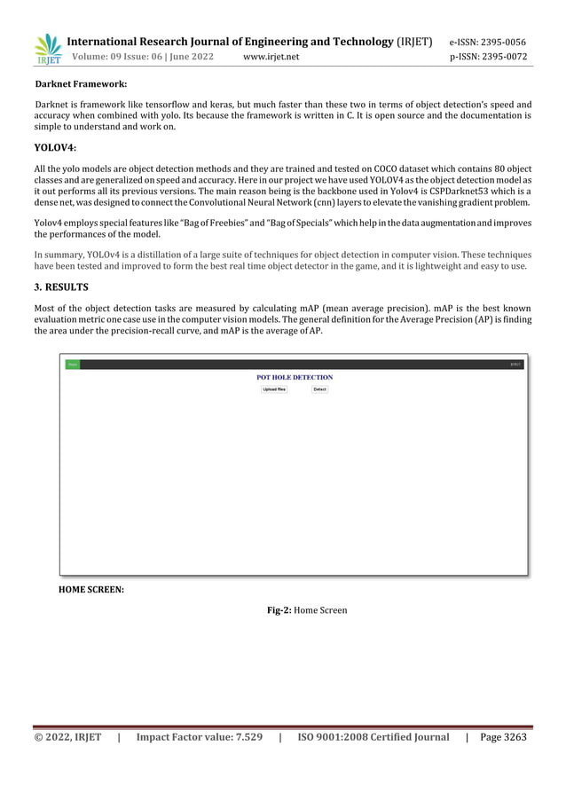 ROAD POTHOLE DETECTION USING YOLOV4 DARKNET | PDF ROAD POTHOLE DETECTION USING YOLOV4 DARKNET | PDF