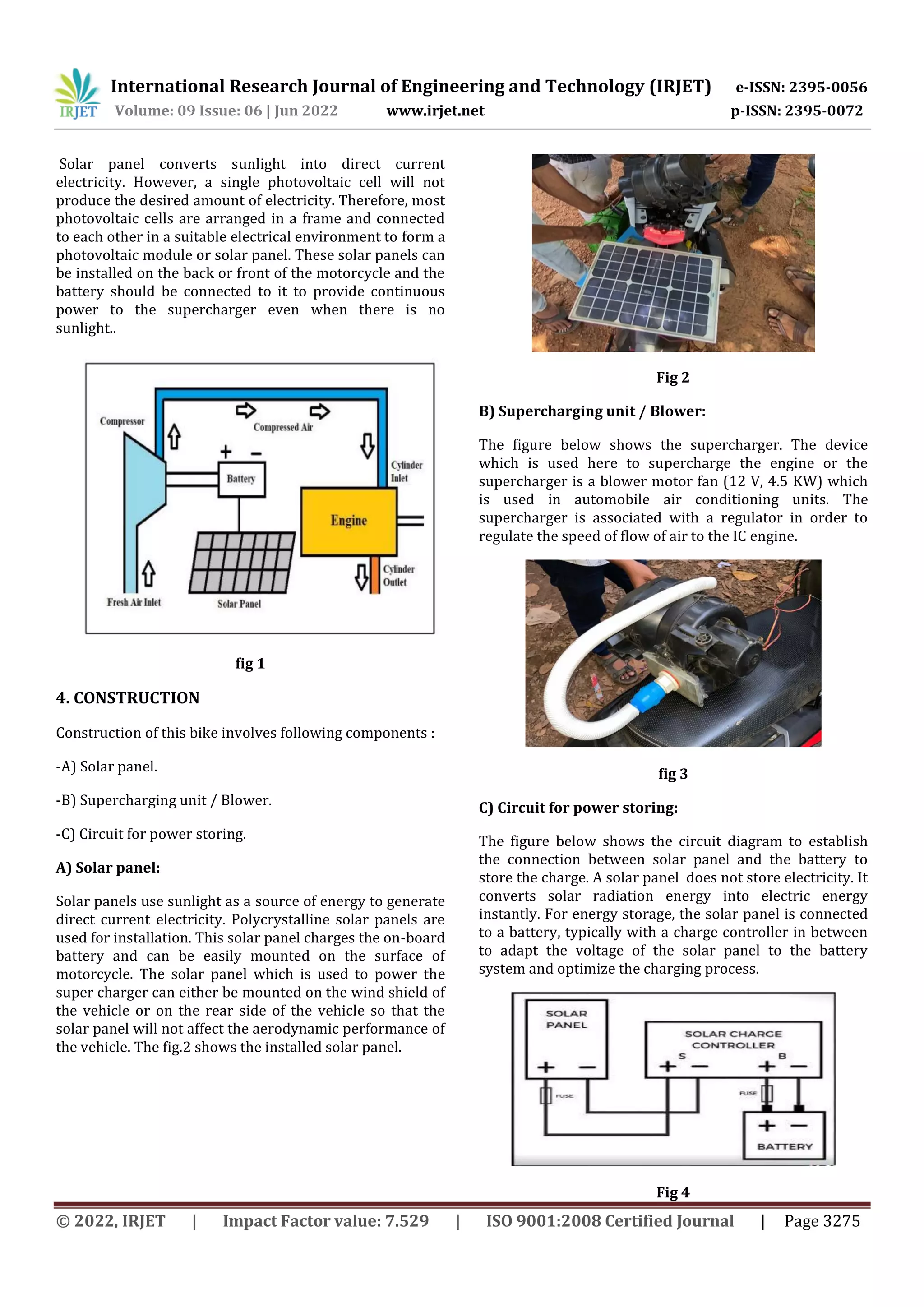 SOLAR POWERED SUPERCHARGED IC ENGINE FOR MOTORCYCLES | PDF