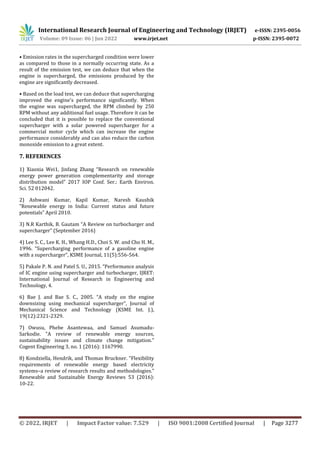 SOLAR POWERED SUPERCHARGED IC ENGINE FOR MOTORCYCLES | PDF