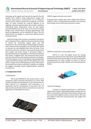 IOT – Based Health Monitoring System | PDF | Computer Peripherals | Computing