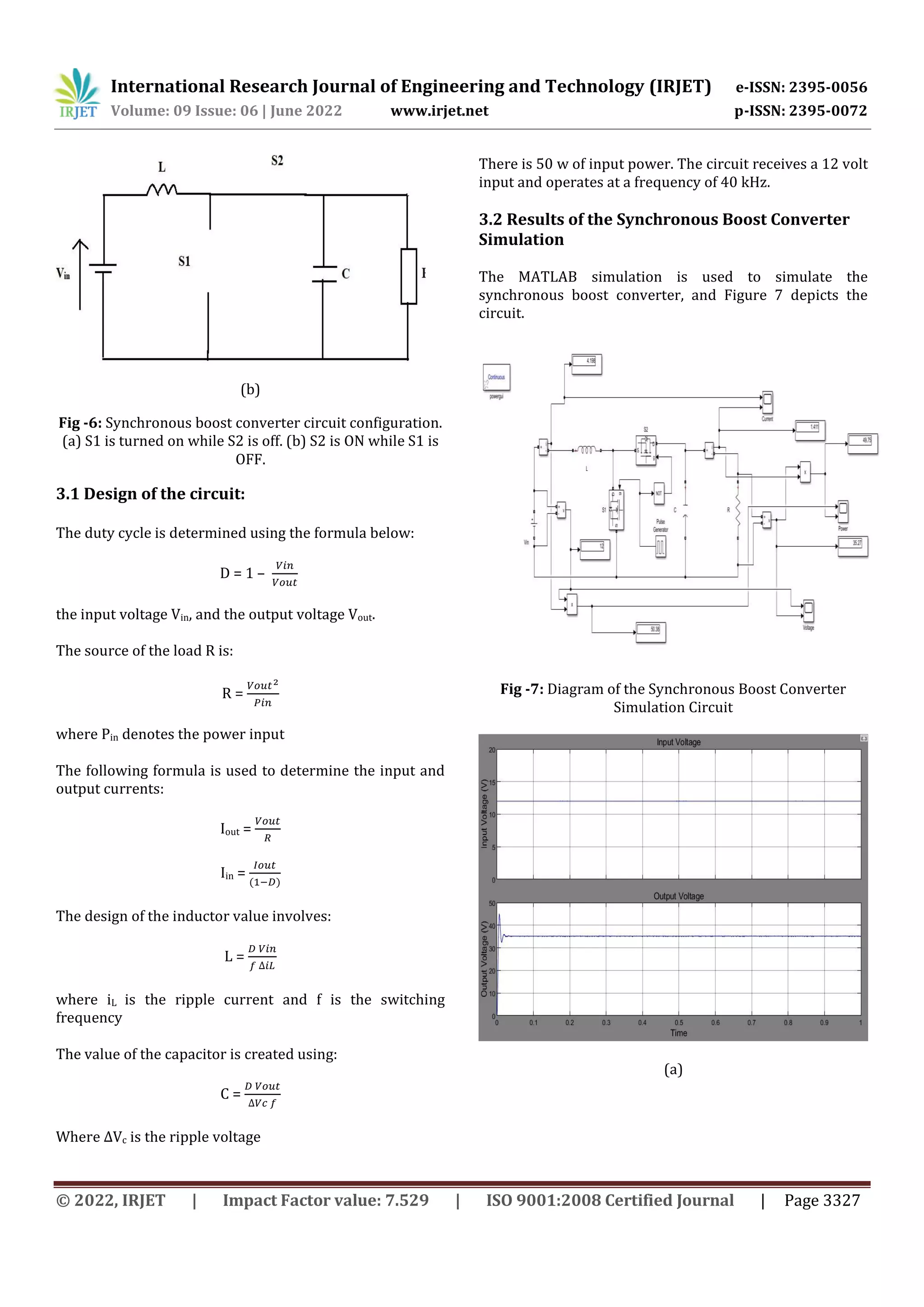 A COMPARISON OF SYNCHRONOUS AND NON-SYNCHRONOUS BOOST CONVERTER | PDF