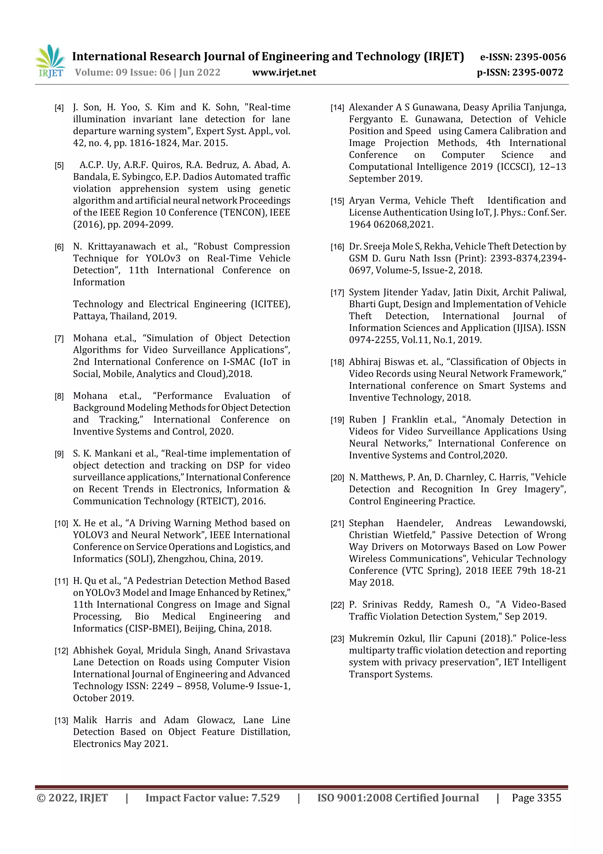 Automatic Traffic Rules Violation Control And Vehicle Theft Detection Using Deep Learning
