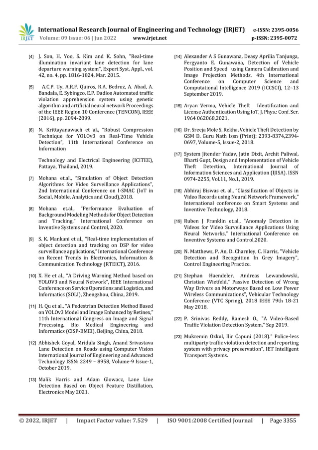 Automatic Traffic Rules Violation Control and Vehicle Theft Detection Using Deep Learning ...