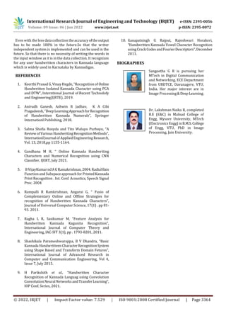 ONLINE KANNADA HANDWRITTEN WORDS RECOGNITION USING DEEP LEARNING | PDF ...
