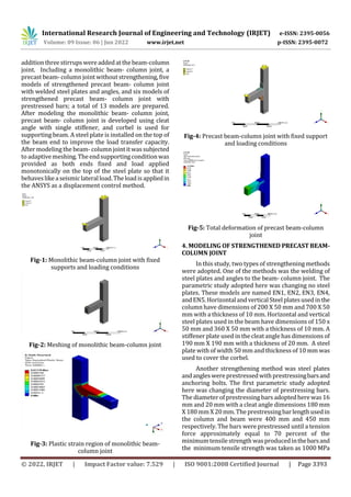 STRENGTHENING OF PRECAST BEAM-COLUMN JOINT USING STEEL ENCASEMENT | PDF